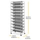 Mainstays 10 Tier 60 Pair Metal and Mesh Rolling Shoe Rack - Walmart.com