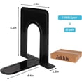 20pcs Book Ends Metal Bookends for Shelves, 6.6"x 5.7"x 5" Black Heavy ...
