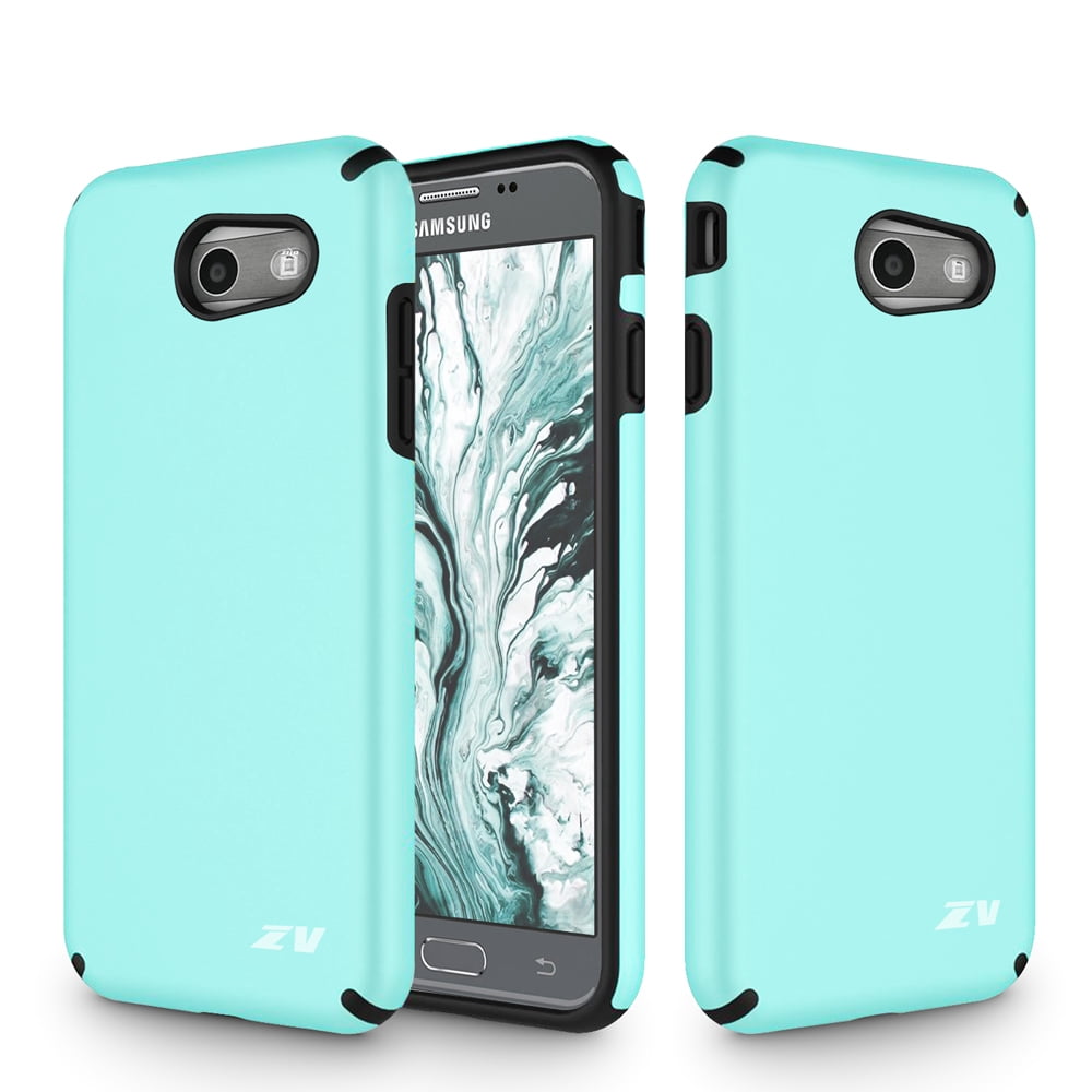 Samsung Galaxy J3 Emerge Case, ZV SLEEK HYBRID Heavy Duty Cover w/ Anti ...