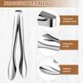 3 packs of polished stainless steel serving tongs 6, 9 and 12 inches ...
