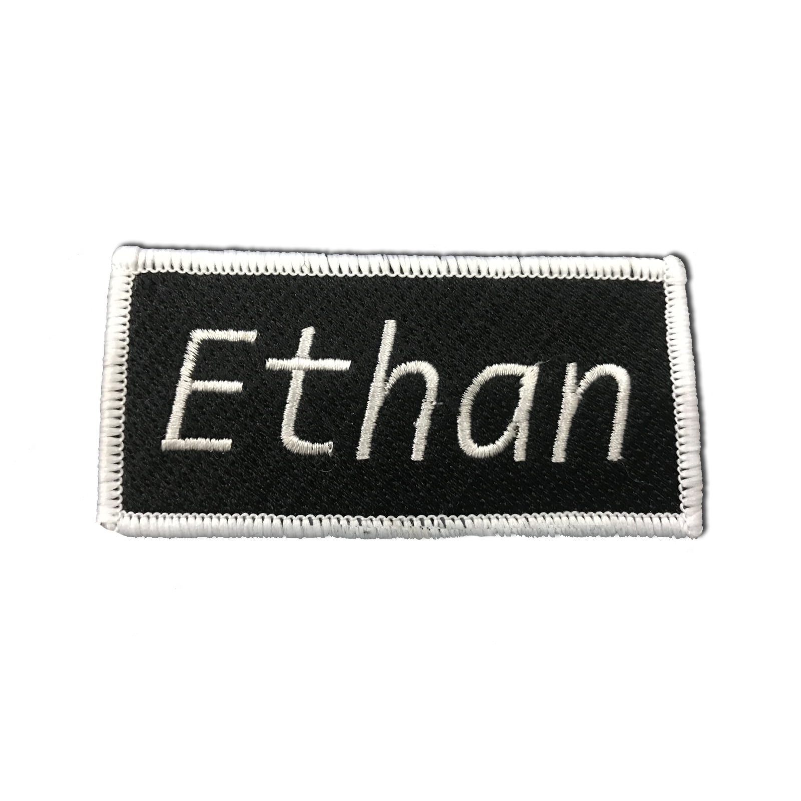 Ethan Name Tag 3 3/4" wide x 1 3/4" tall" Logo Sew Ironed On Badge ...