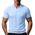 Mens Shirts Short Sleeve, Mens Knit Sweater Textured Casual Vintage ...