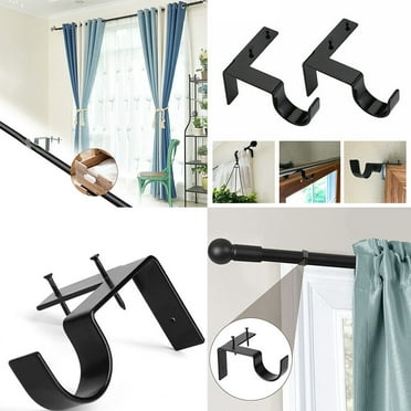 No Drill Curtain Rod Brackets - Walmart.com