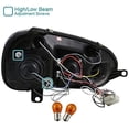 2006-2010 Volkswagen Dual LED Halo Projector Headlight, Gloss Black ...