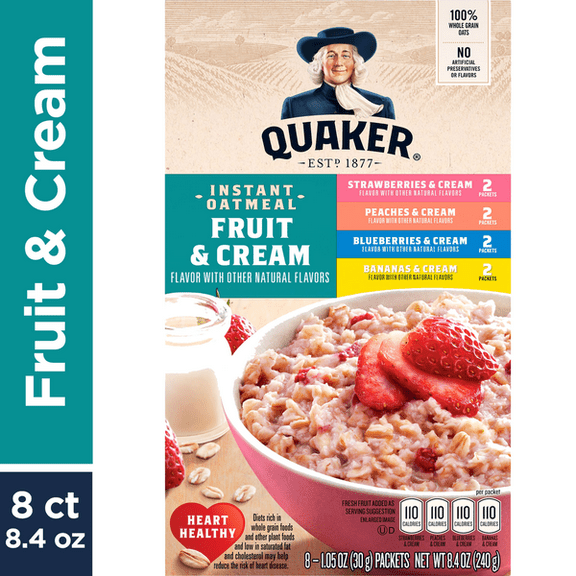 Quaker Instant Oatmeal, Original Assorted Packets, Value Pack, 12.1 Oz ...