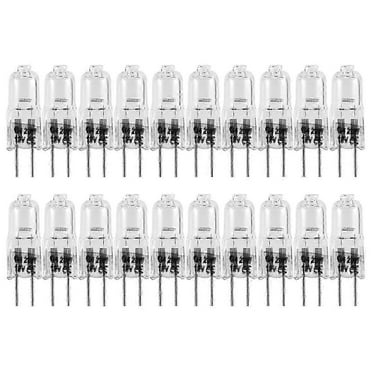 20 Pcs G4 Halogen Bulbs,20W 12V Halogen Light Bulbs 2 Pin Clear Lamp ...