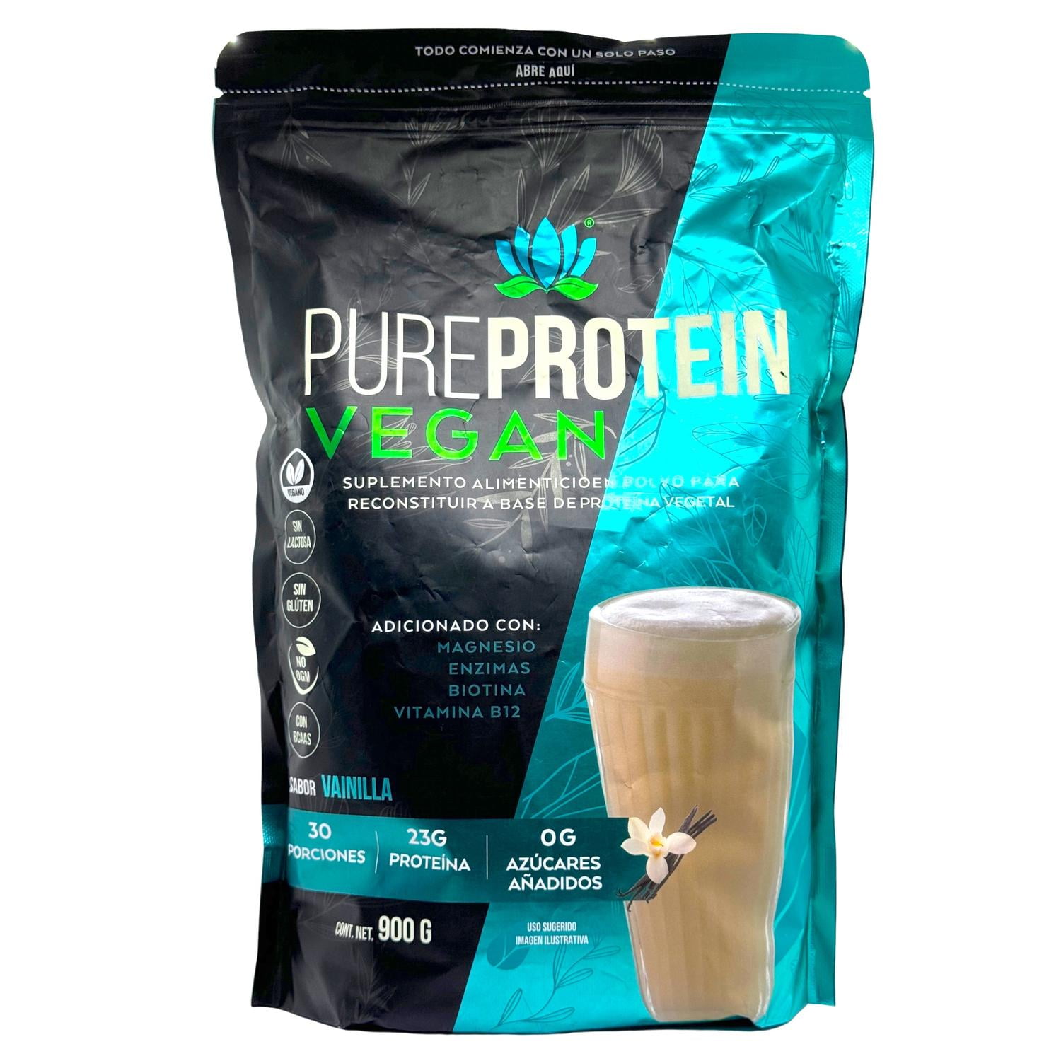 Proteína Vegana PureProtein Vegan Vainilla 600g Pure Health | Walmart ...