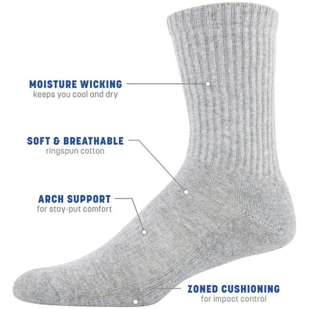 Gildan Active Men's Cotton Crew Socks, 10 Pairs | Walmart Canada