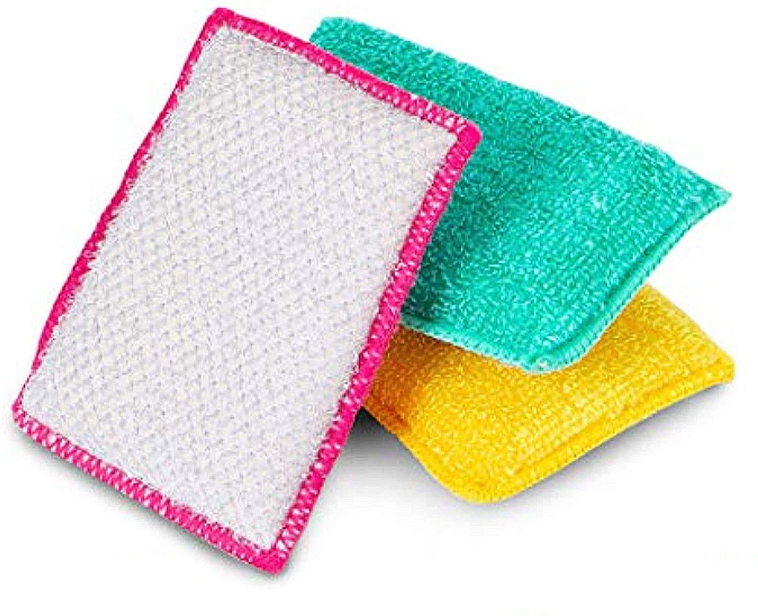 Smart Design Non Scratch Scrub Sponge with Bamboo Odorless Rayon Fiber ...