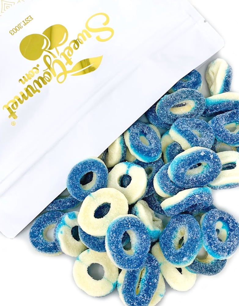 SweetGourmet Gummy Candy | Blue Raspberry Gummi Rings | 3 pounds ...