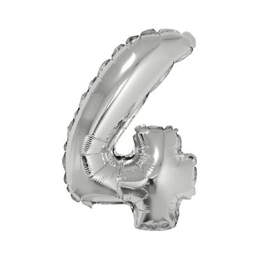 Efavormart 16" Shiny Metallic Silver Mylar Foil Alphabet Letter and ...