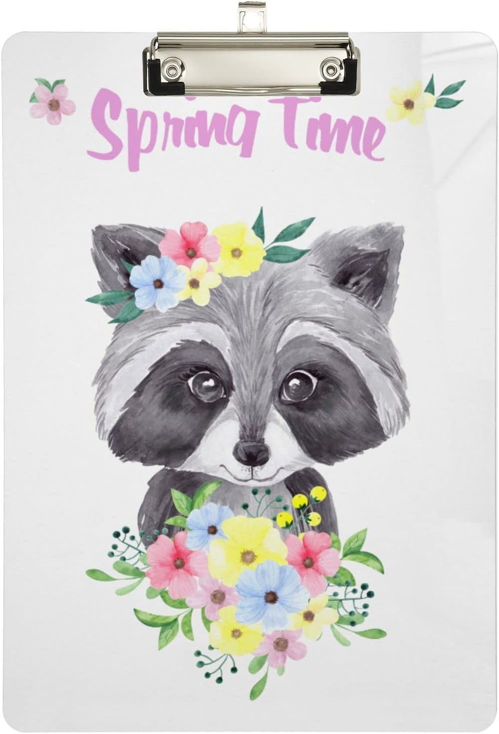 ZHANZZK Raccoon Bouquet Spring Clipboard Hardboard Wood Nursing Clip ...