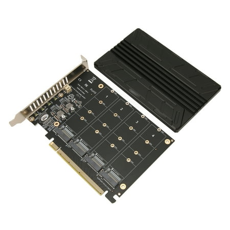 Quad PCIe 4.0 To NVMe Card, 32Gbps Quad M.2 NVME To PCIe Adapter High ...