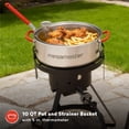 Megamaster 10.5QT Aluminum Fish Fryer Pot Kit, Outdoor 50,000 BTU ...