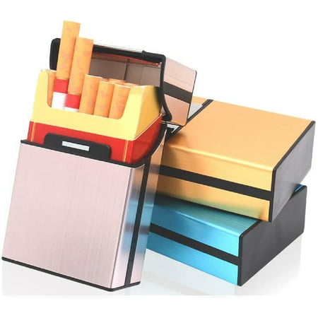 Brushed Aluminum Cigarette Case, Hard Box and Holder with Solid ...