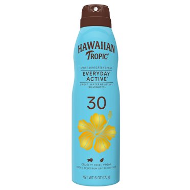 Hawaiian Tropic Mineral Powder Sunscreen Brush SPF 30, 0.15oz Travel ...