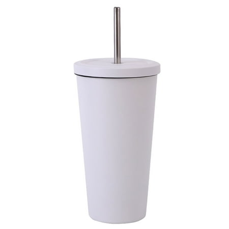 1 304 stainless steel coffee cup milk tea cup Car car cup with straw ...