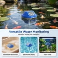 Solar Digital Pool Thermometer with Rope, Large LCD Display, Floating ...