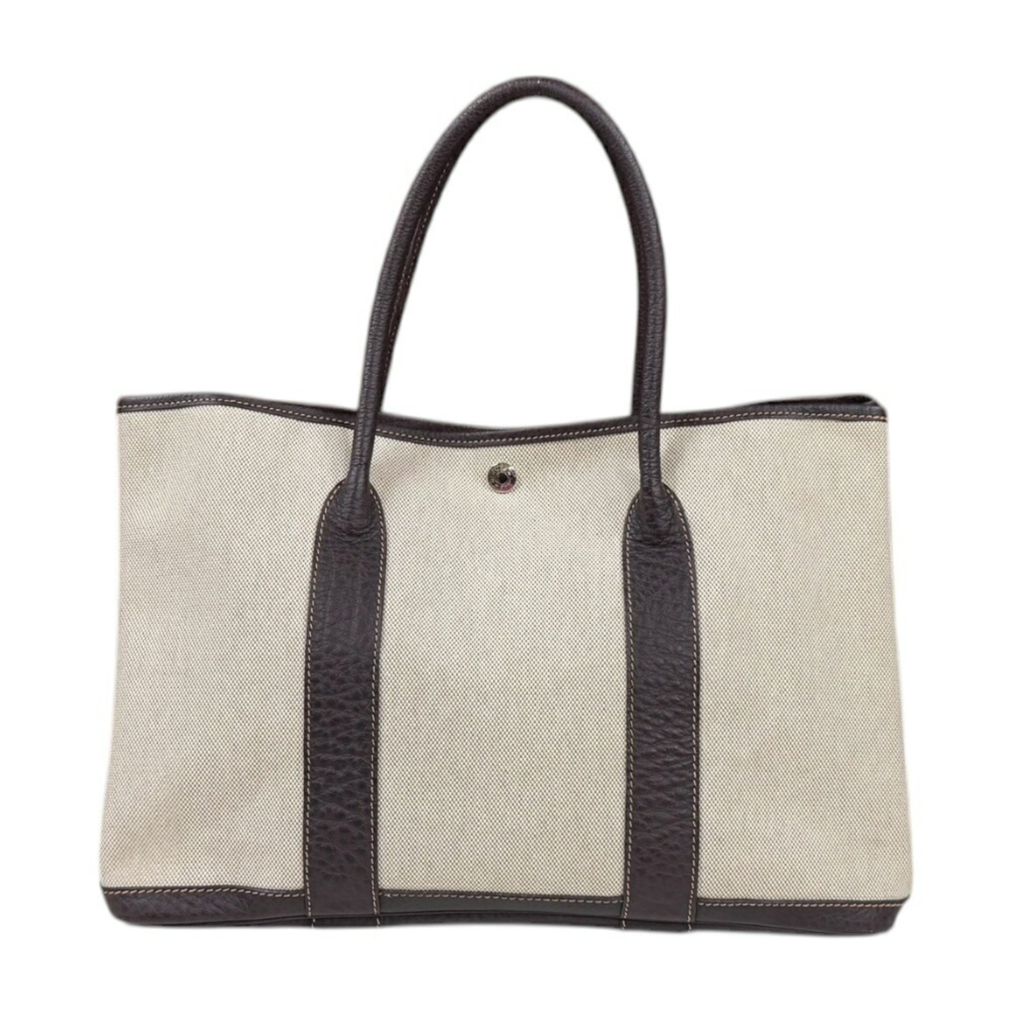 Pre-Owned Hermes Garden PM Handbag Toile H Brown Women's HERMES (Good ...