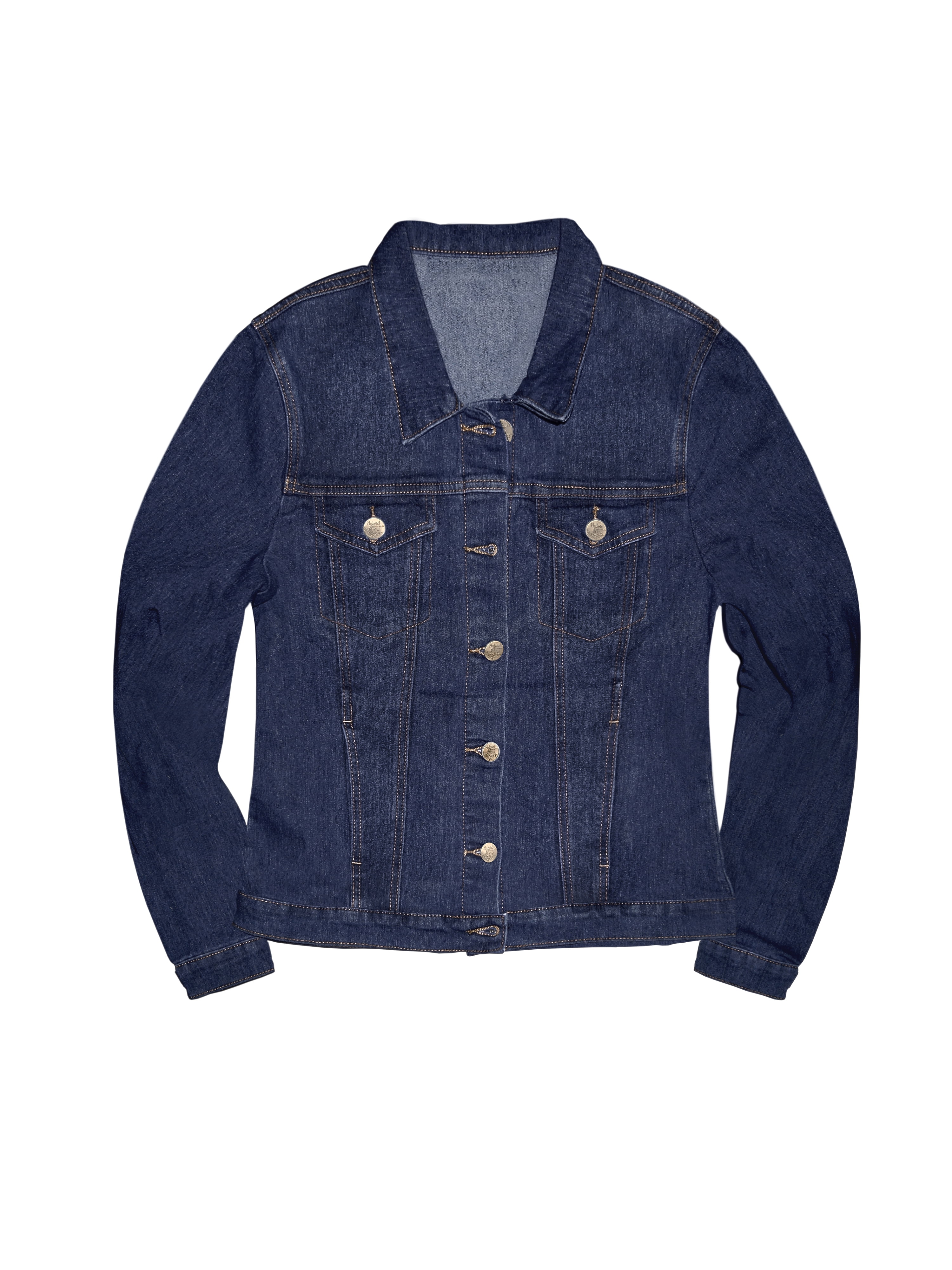 Hybrid & Company Women Junior Classic 4 Pockets Denim Jacket - Walmart.com