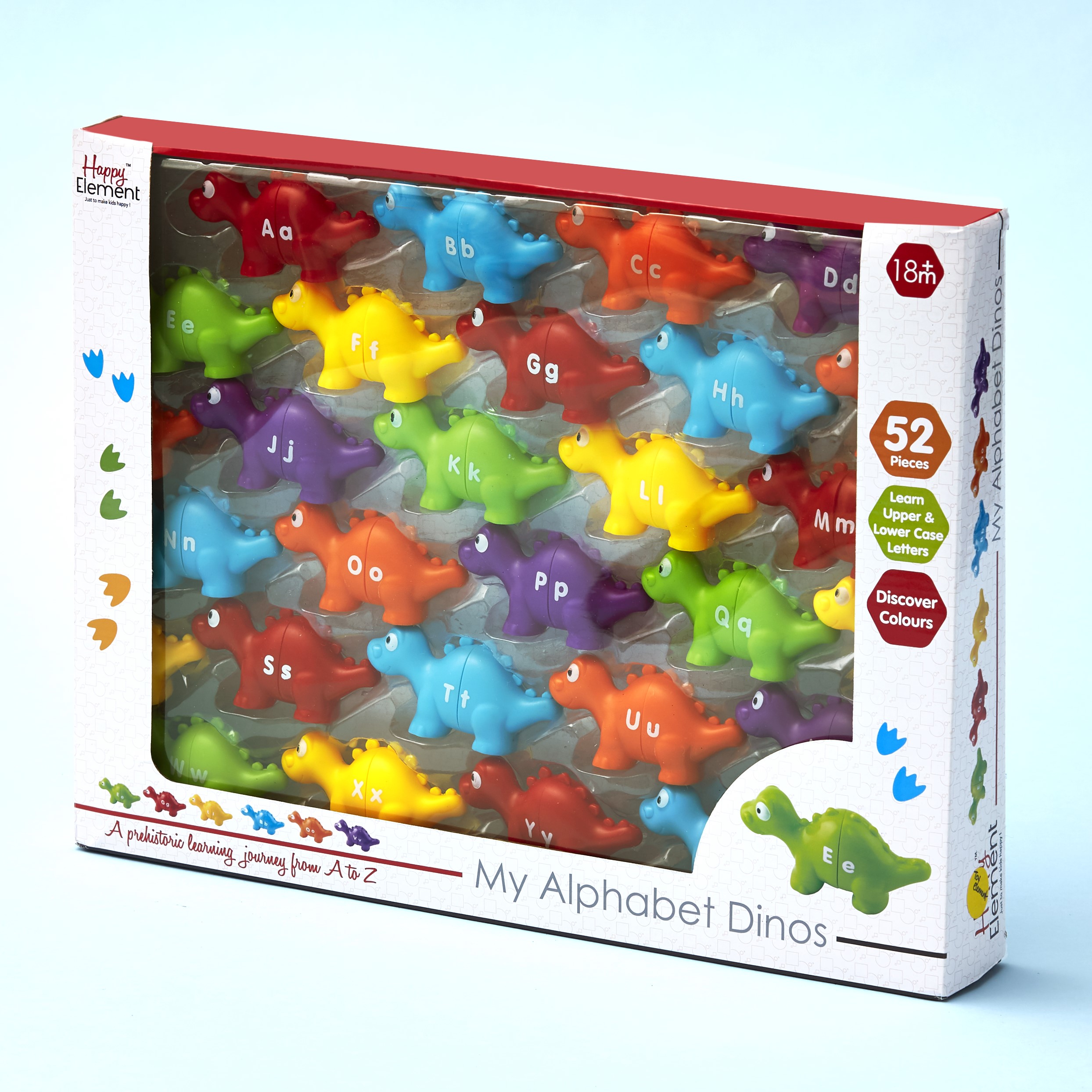 Dinosaur Alphabet Matching Toys with Lower and Capital Case Letters ...