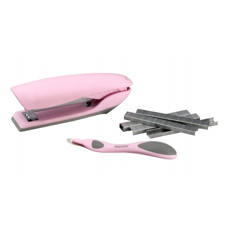 Bostitch Velvet Pink No Jam Stapler with Staples and Staple Remover ...