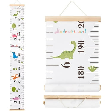 STONCEL Growth Chart for Kids, Canvas Height Chart for Kids Room Decor ...
