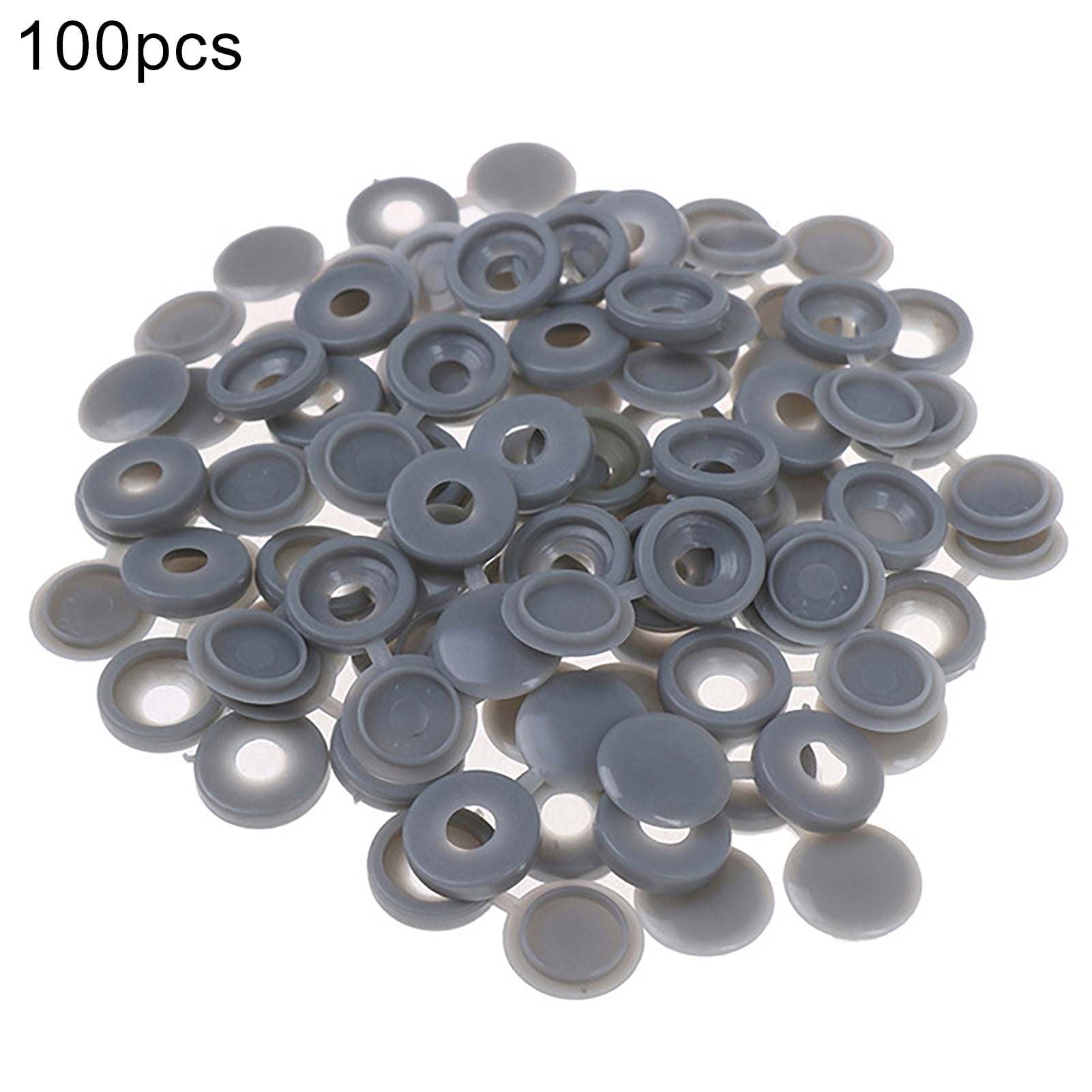 Plastic Screw Cover Caps, 100Pcs Plastic Hinged Screw Cover Caps Washer ...