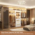 Aheaplus Closet System with Drawers, Wood Closet Organizer System with ...
