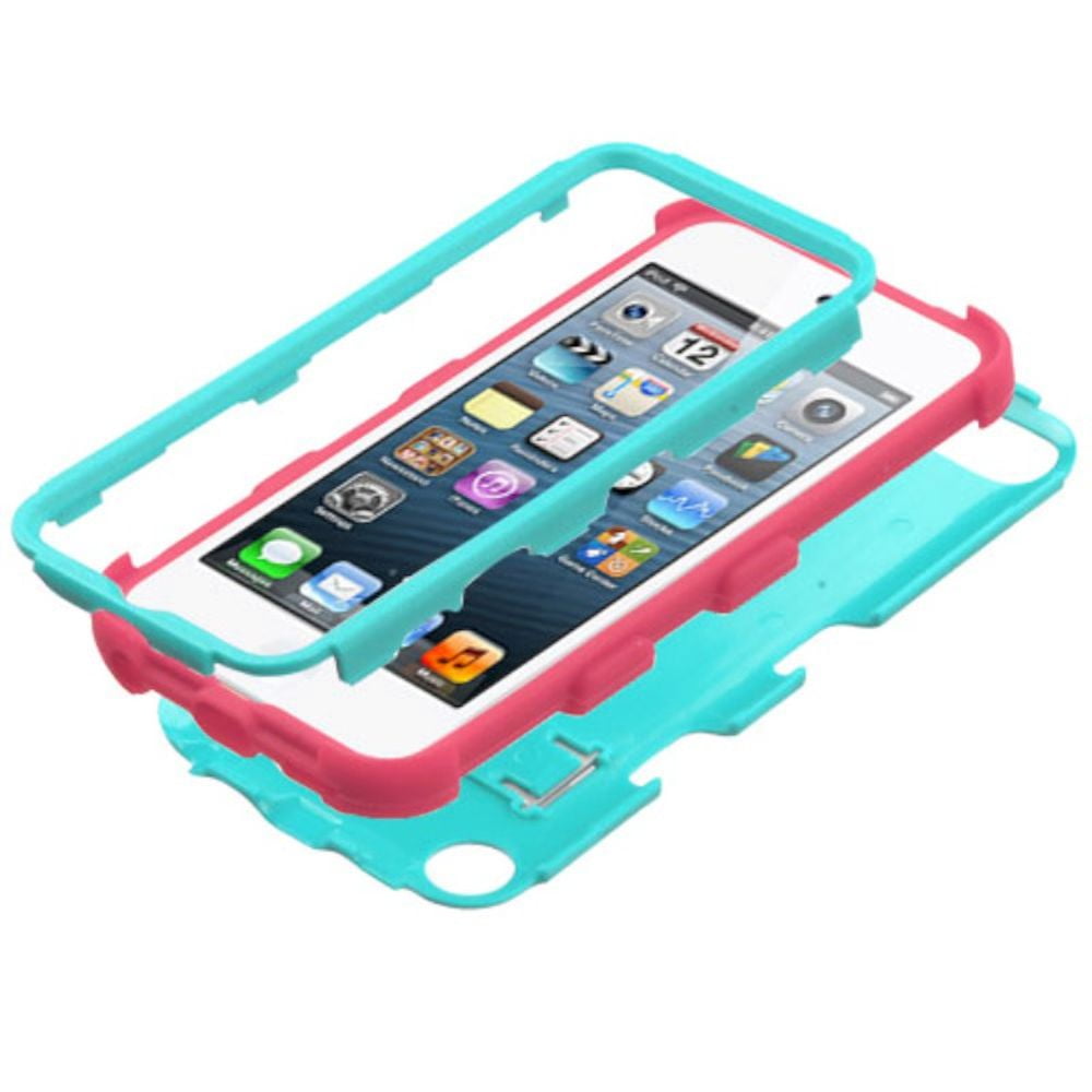 Insten Hard Dual Layer Rubber Coated Silicone Cover Case w/stand For ...