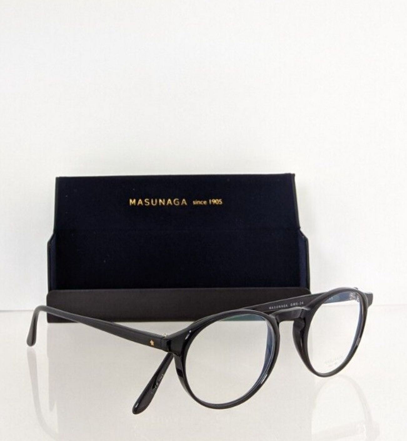 MASUNAGA Eyeglasses GMS - 24 #19 Shiny Black 24U 48mm Frame MASUNAGA Eyeglasses GMS - 24 #19 Shiny Black 24U 48mm Frame