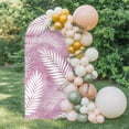 Blush Fronds Arch Backdrop Cover 4 FT, Rustic Rose Pink Leaf Plant ...