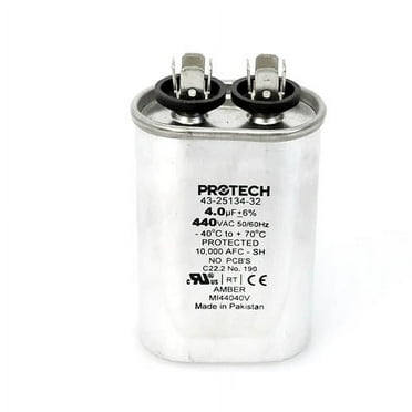 PowerWell 45+5 MFD Capacitor for AC, Heat Pump - Dual Run, 370/440 Volt - Lasts 5 Years ...