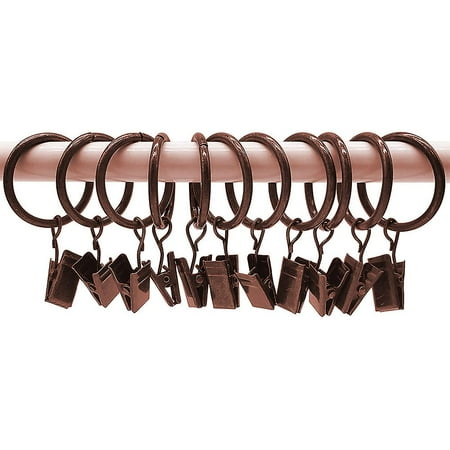 30 Pcs Curtain Rings Strong Drapery Clips Hooks On Tension Rod Bracket ...