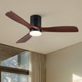 LHYY 52 inch Mordern Matte Black Farmhouse Retro Solid Wood Low Profile ...