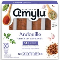 Amylu Foods Roasted Garlic & Asiago Chicken Sausages, 12oz - Walmart.com