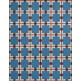 ALEF HOME, Geometric Rug, Nonslip, Art Deco, Tufted, Multicolor, Blue ...