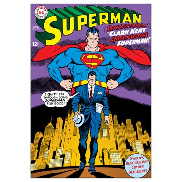 Warner Bros Superman Comic Cover Youth Printed Multicolor Indoor Area ...