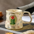 Ceramic Mug Flower Handmade Shaped Unique Wavy Rim Tea Cup Exquisite ...