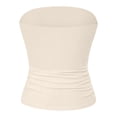 COMVALUE Women Sexy Strapless Bandeau Tube Tops Sleeveless Tight Clean ...