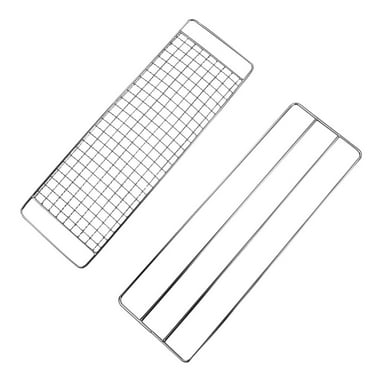 BENTISM Folding Campfire Grill, 18" Portable Camping Grates Over Fire ...