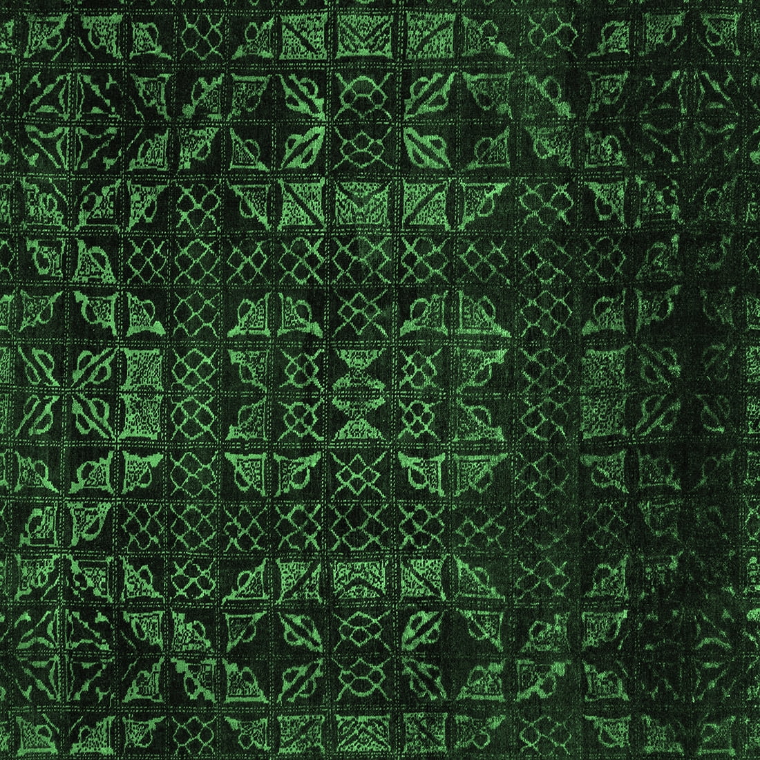 Ahgly Company Indoor Square Abstract Emerald Green Modern Area Rugs, 5 ...