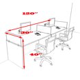 Two Person Modern Divider Office Workstation Desk Set, #OT-SUL-SPB65 ...