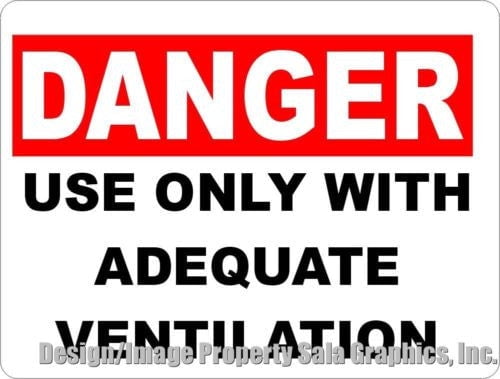 Danger Use Adequate Ventilation Sign - Walmart.com