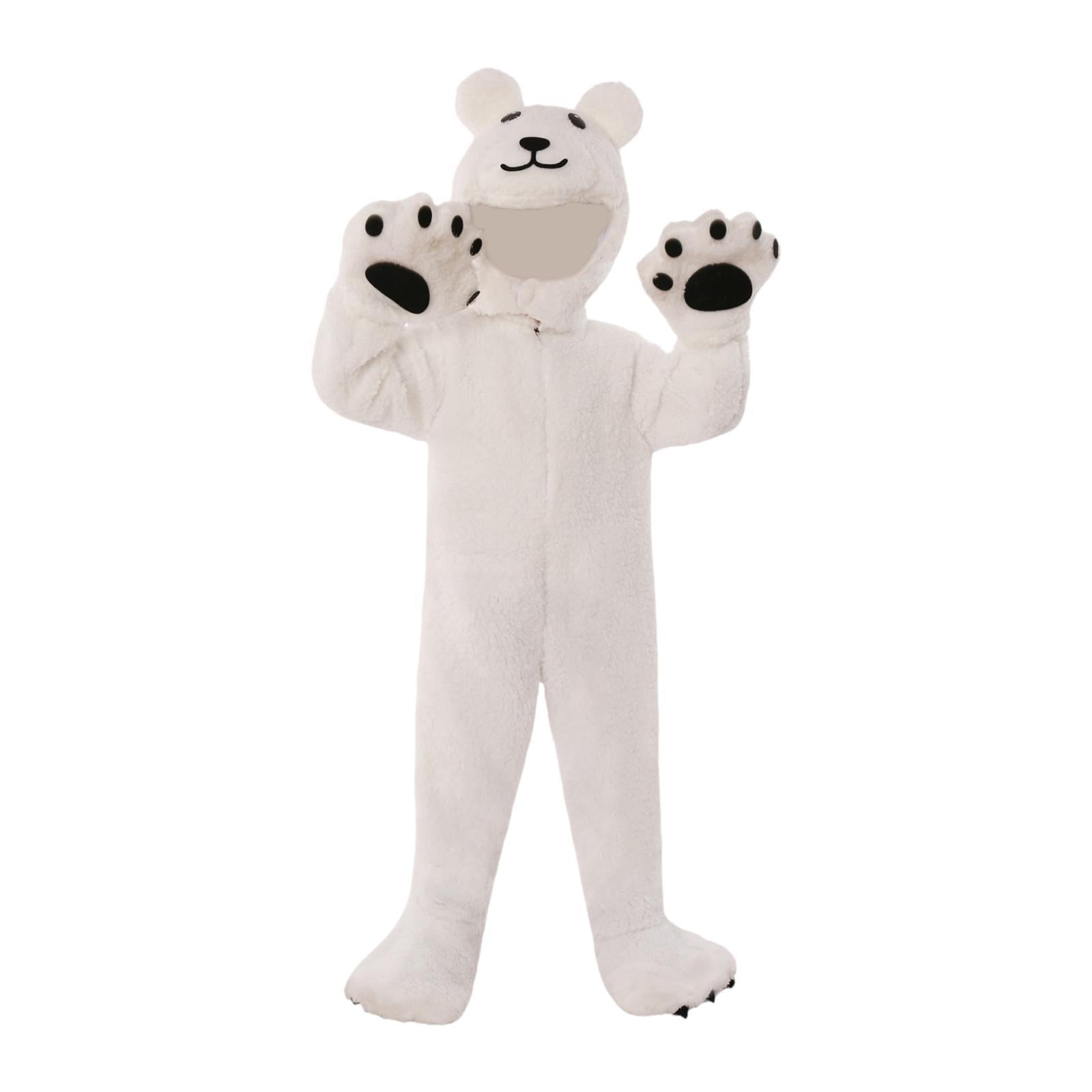 Disfraz de oso polar para niños niños encapuchado para el festival Play ...