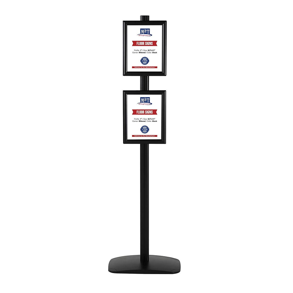 M&T Displays Free Standing Display Advertising Stand with 2 x (8.5x11 ...