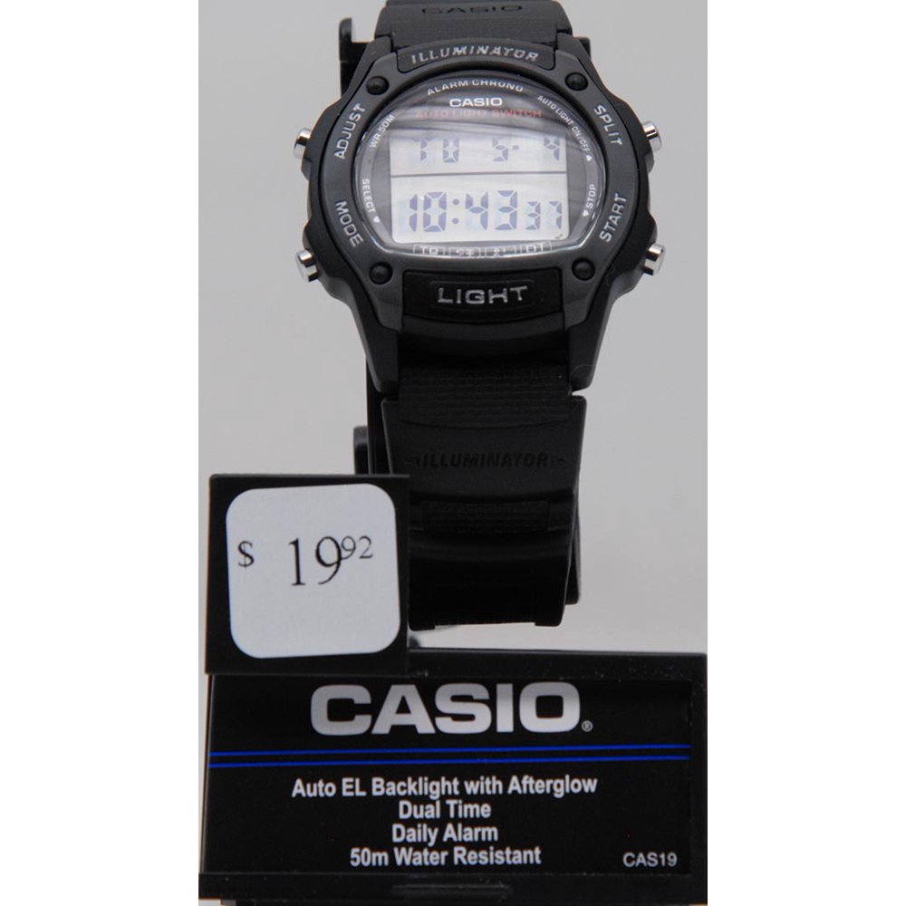 Casio - Mens 50m Digital Black Resin - Walmart.com - Walmart.com