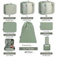Matcha Green 8 Set Travel Luggage Packing Cubes - Walmart.com