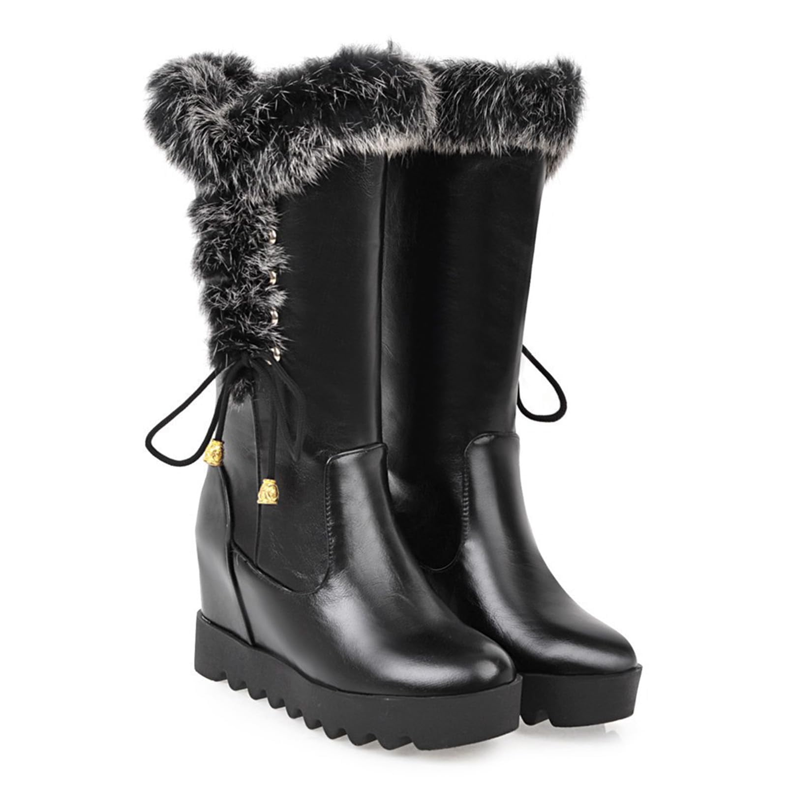 Click here for Hrenwivy Womens Mid-Calf Winter Platform Hidden We... prices