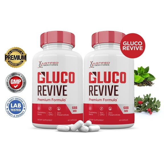 (2 Pack) Glucofreeze Premium Formula 688MG 120 Capsules - Walmart.com
